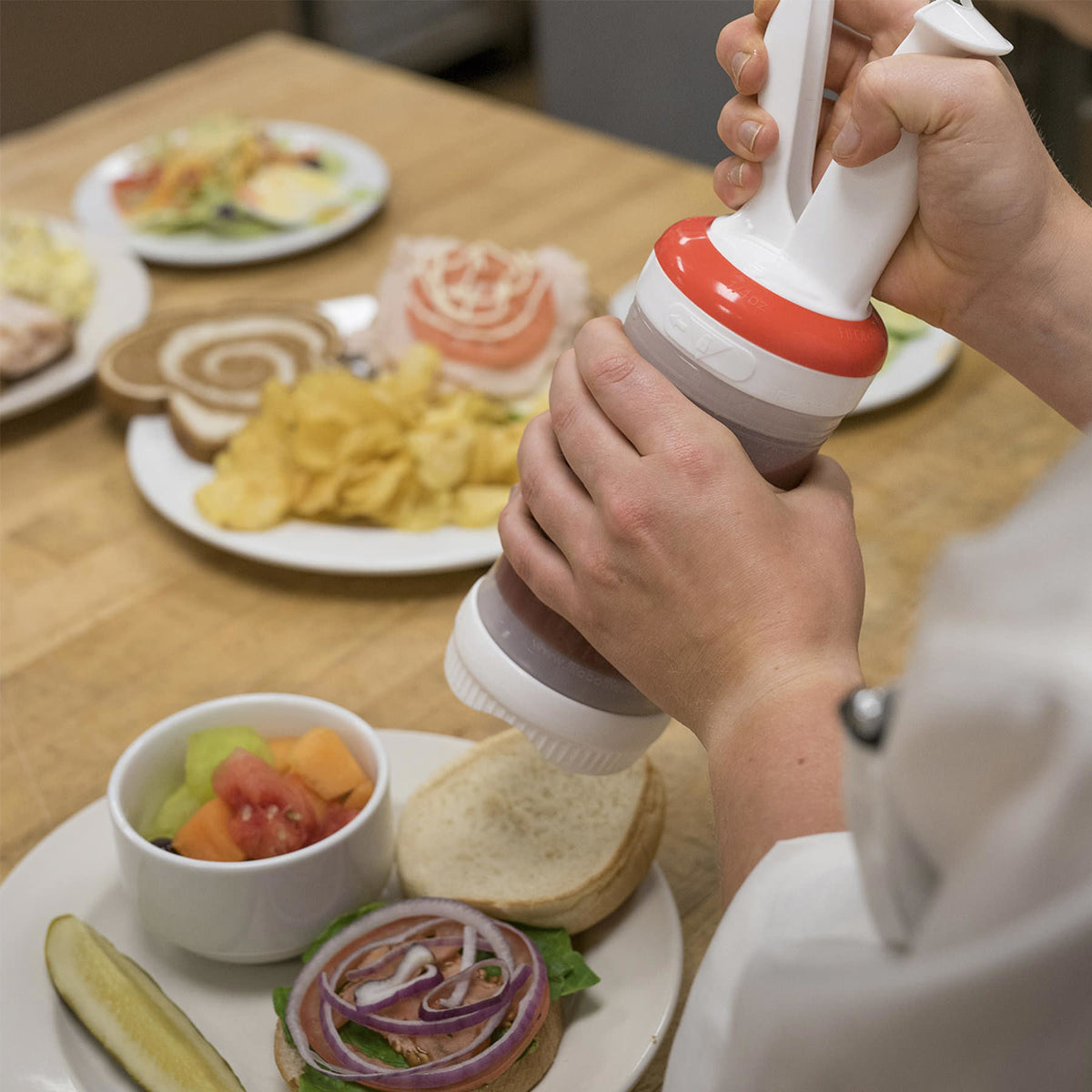 FIFO Portion control bottles — Catering Safe