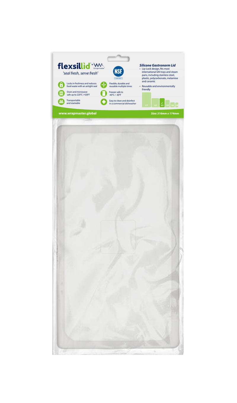118626 - Flexsil lid Gastronorm Silicone Clear lid 1/3 Third Pan ...